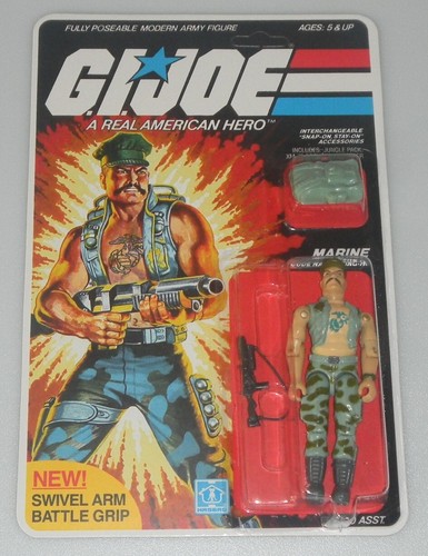 *RECARDED* 1983 Vintage G.I. GI Joe 3.75 ARAH Gung Ho v1 Figure *100% ...