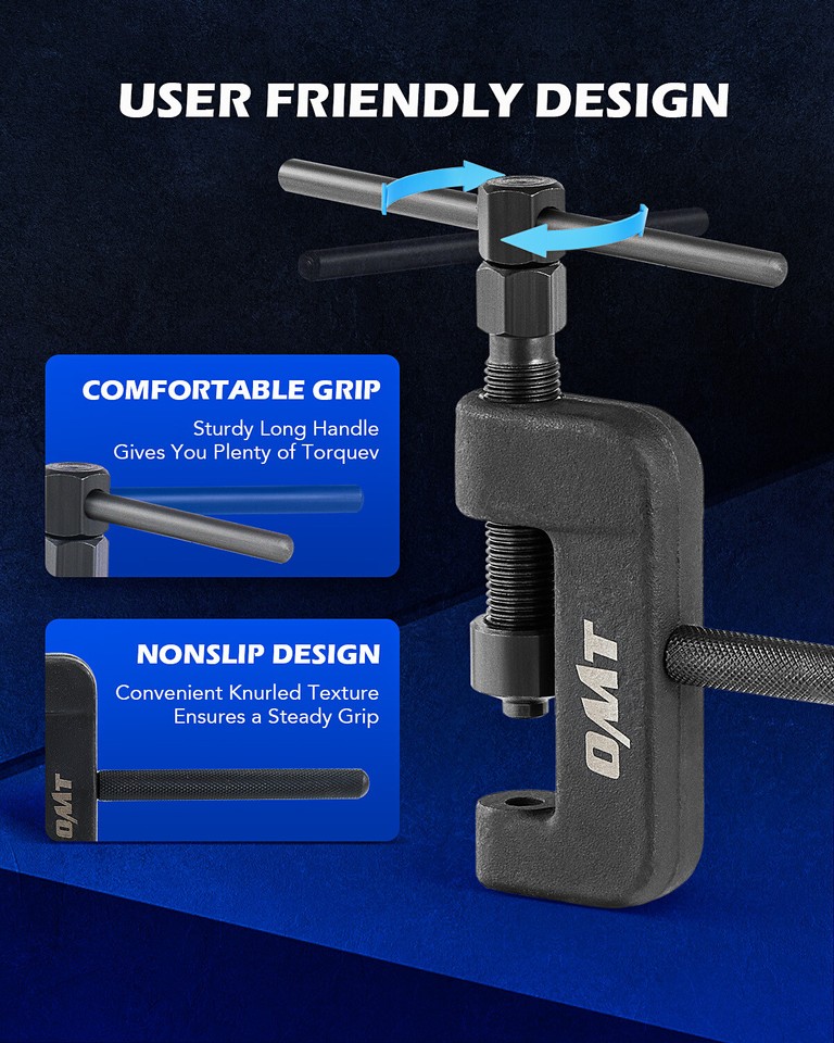 OMT 19pc Motorcycle Chain Breaker Rivet Tool Kit w C Frame 3 Anvils 5 ...