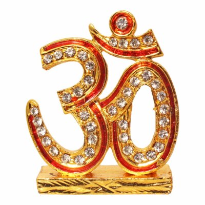 Messing Hindu Religiös Symbol Om Zeichen Idol Statue Armaturenbrett ...