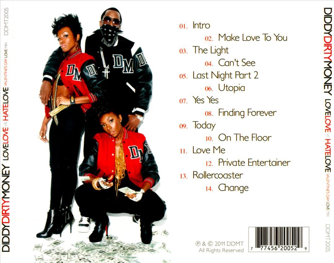 DIDDY - DIRTY MONEY - LOVE LOVE VS. HATE LOVE [PA] NEW CD 777456200529 ...