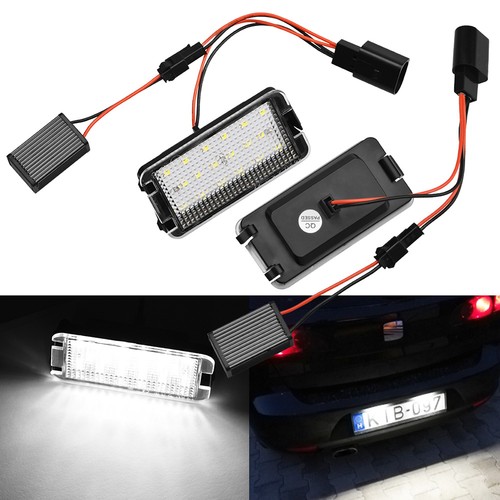 2PCS CANBUS SEAT LED License Number Plate Lights FOR Ibiza Mk2 Leon Mk2 ...