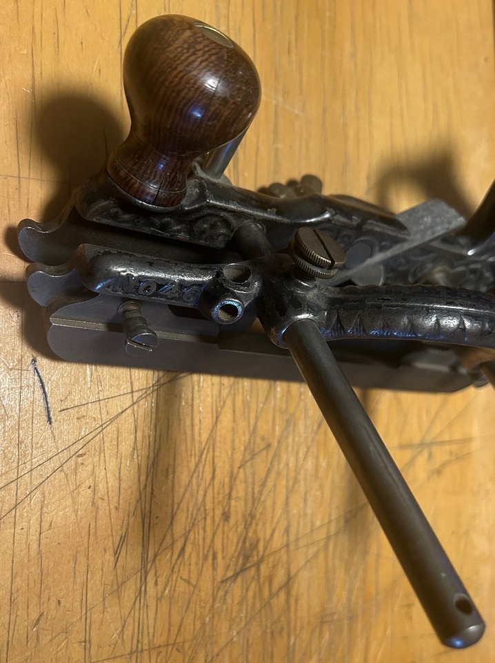 ANTIQUE STANLEY 46 COMBINATION SKEW PLOW WOOD PLANE TRAUT'S PATENT NICE ...