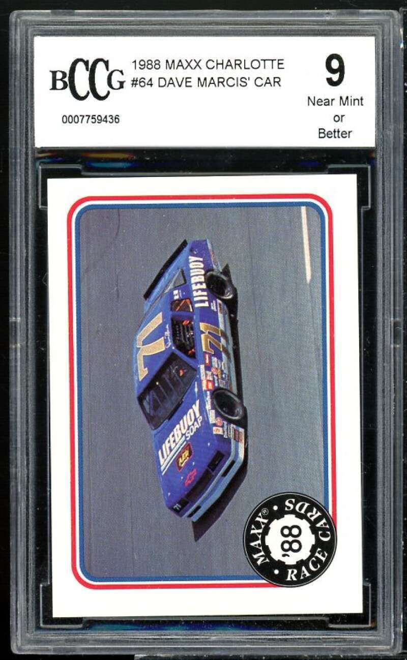 Dave Marcis Car Card 1988 Maxx Charlotte #64 BGS BCCG 9 | eBay