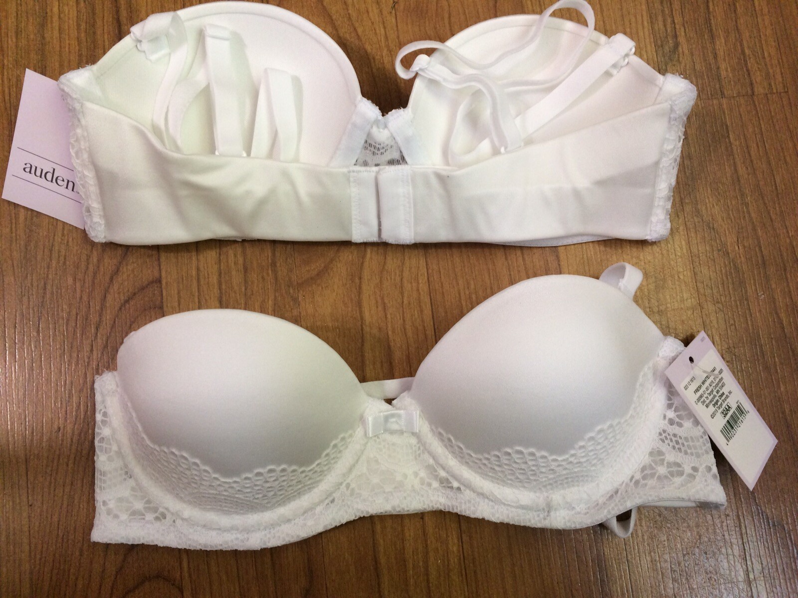 Auden Push-up Strapless Convertible Bra Fresh White 32aa W/tags Quanty ...