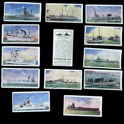 1937 Carreras OUR NAVY ( by Jackstaff) Cigarette Cards - Pick your Card ...