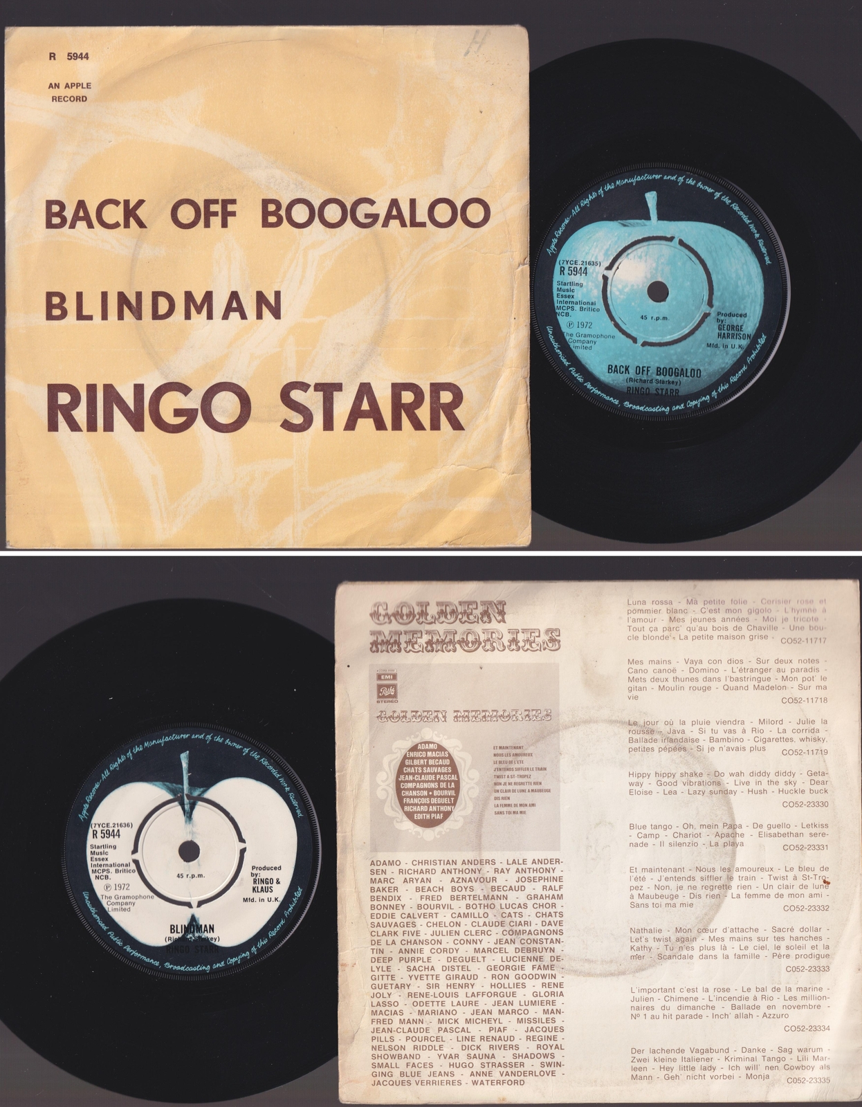 @ RINGO STARR 45 TOURS SP 7'' UK *BACK OFF BOOGALOO* | eBay