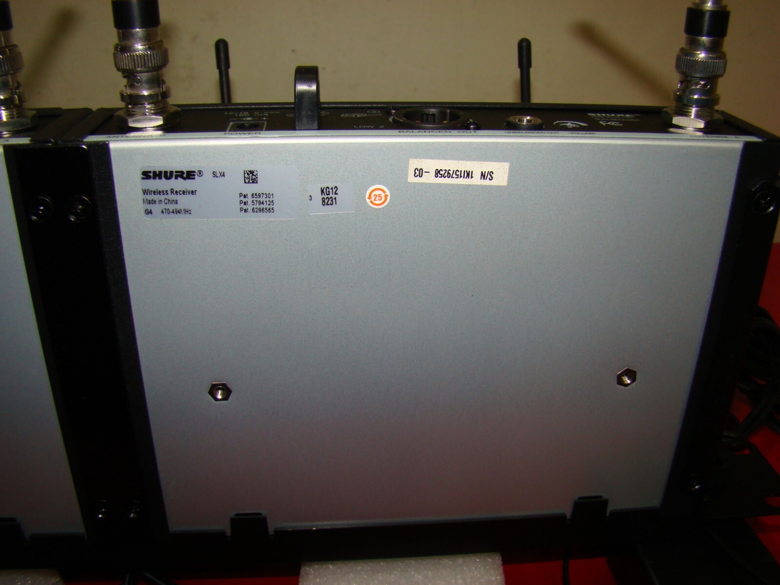 4 X Shure SLX4 G4 G5 J3 Wireless Microphone Receivers Tested Rackmount ...