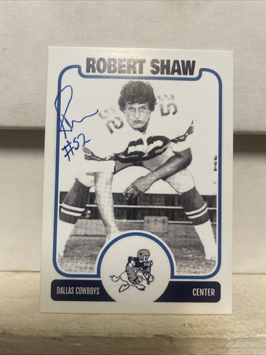 Robert Shaw Custom Dallas Cowboys Autographed Card | eBay