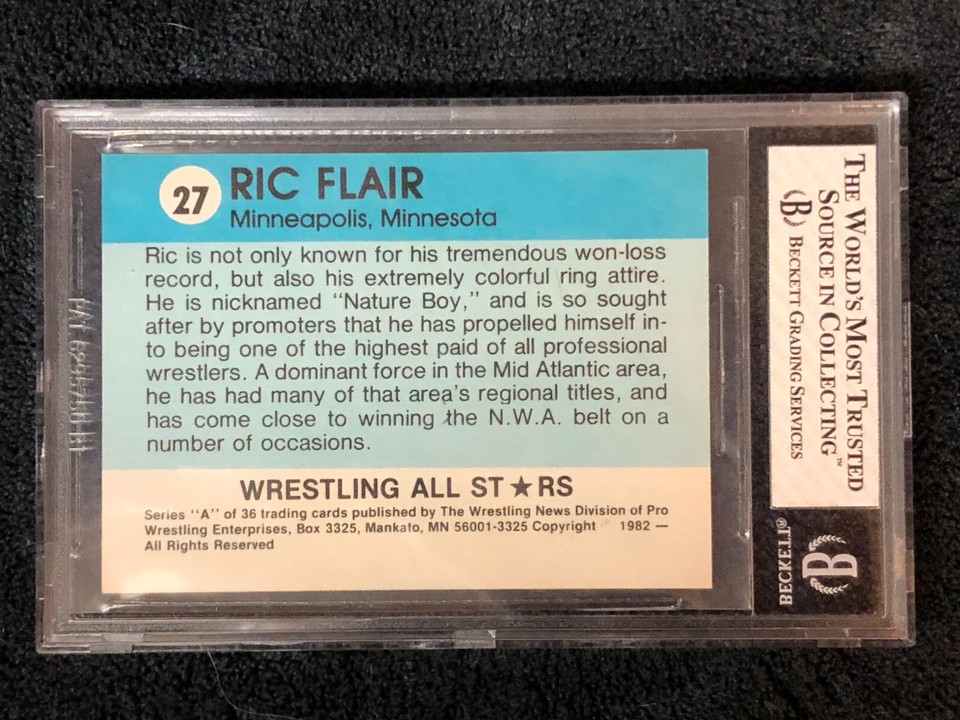 ORIGINAL Ric Flair 1982 Wrestling All Stars Card, BGS, #27, NWA, WWE ...