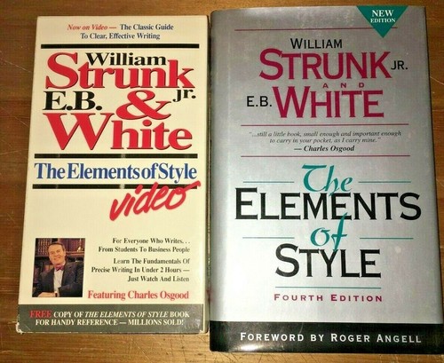 Strunk & White's Elements of Style - The Video (VHS + FREE DVD) + Book ...