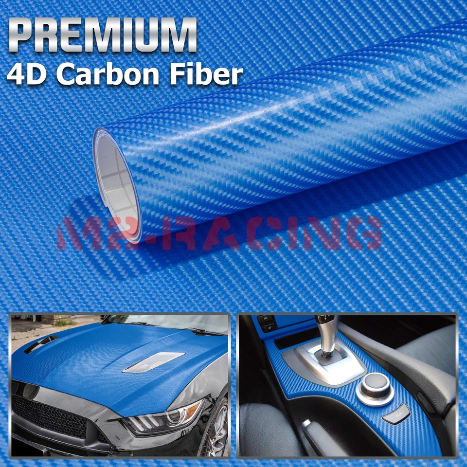*Premium 4D Gloss Carbon Fiber Vinyl Sticker Wrap Decal Sheet Bubble ...
