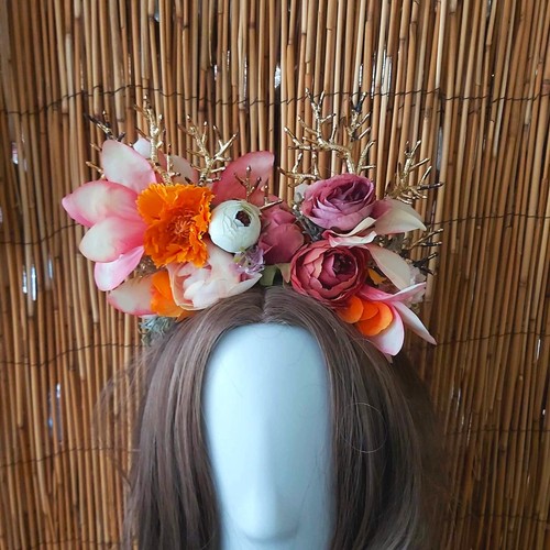 Luxury Handmade Pink Flower Headband/Headpiece. Bridal, Races, Cosplay ...