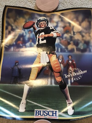 Pittsburgh Steelers football great Terry Bradshaw / Busch Beer - 2 ...