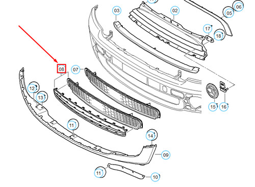NEU MINI R55 R56 R57 VORDERE STOßSTANGE UNTERER MITTELGRILL 51112755463 ...