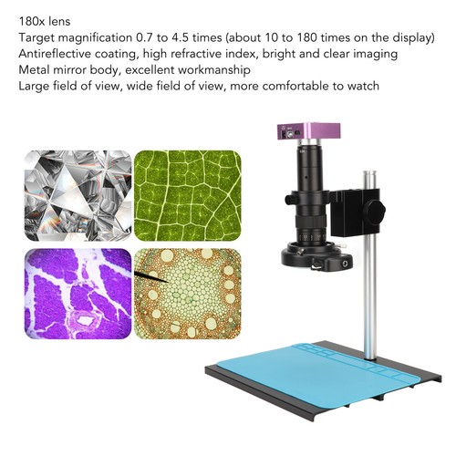 51MP Microscope Camera 180X C Mount Lens 1080P Video Industrial Digital ...