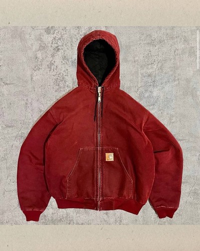 J68 CRI carhartt jacket crimson boxy active detroit J97 unique | eBay