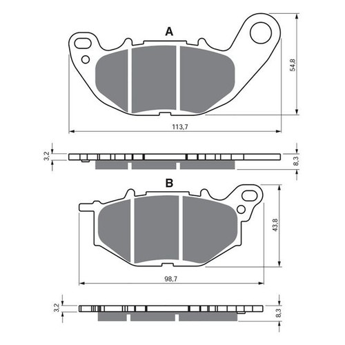 FRONT Sintered Brake Pads Fit YAMAHA MT-03 2016 2017 2018 2019 2020 ...