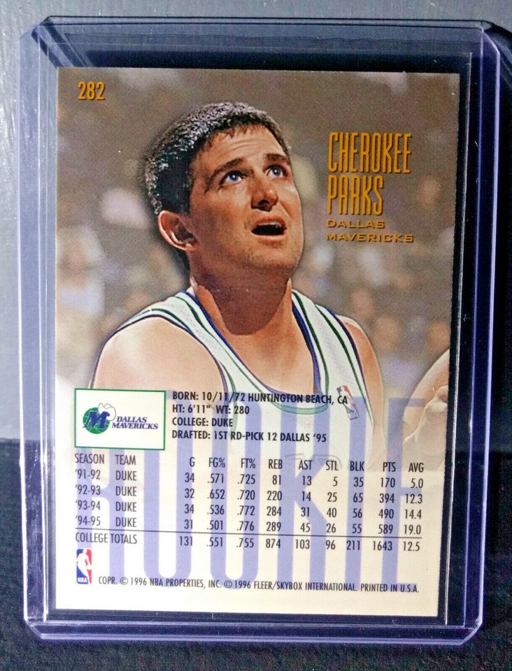 1995-96 Cherokee Parks Fleer Ultra #282 Rookie Basketball Card | eBay