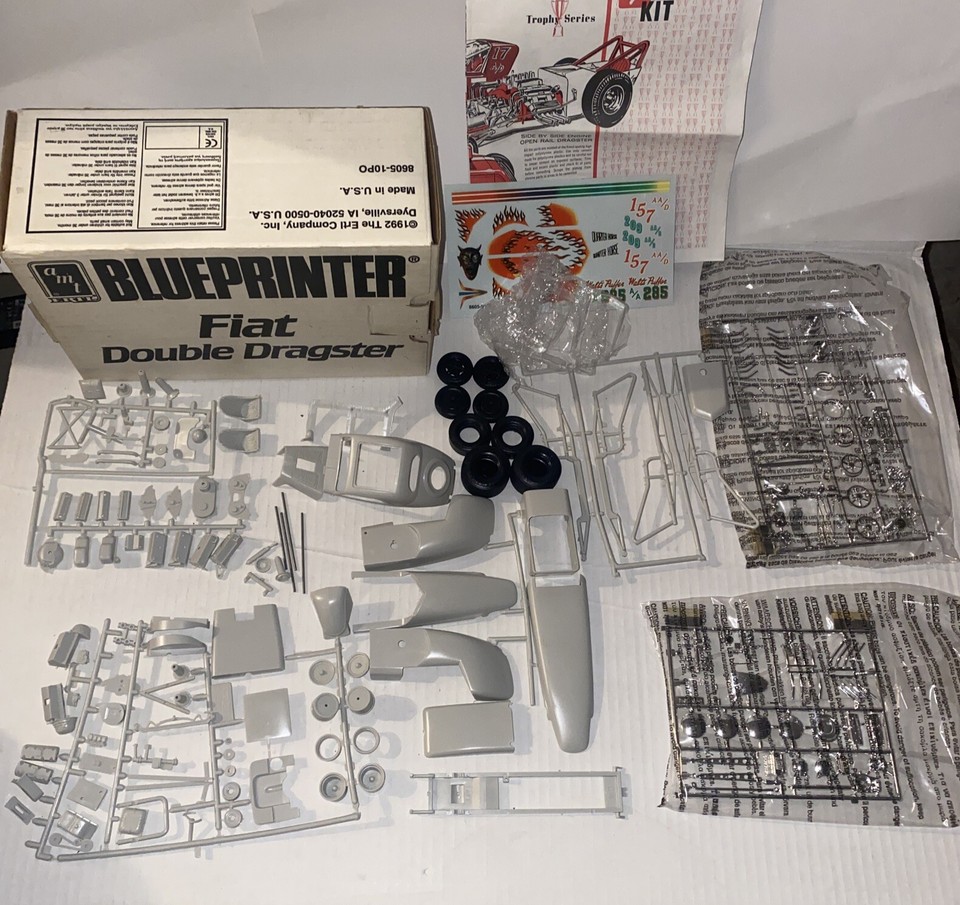 Amt/Ertl Blueprinter Fiat Double Dragster 1:25 Model Kit Old Stock | eBay