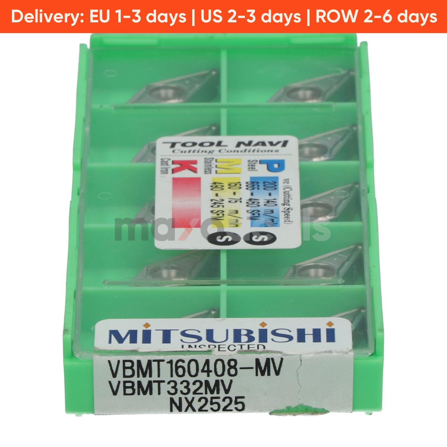 Mitsubishi VBMT160408-MVNX2525 Insert VBMT160408-MV NX2525 New NFP ...