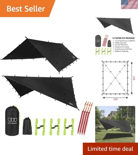 Ultralight Rain Fly Tarp Hammock 12ft x 10ft - Superior Shelter for ...