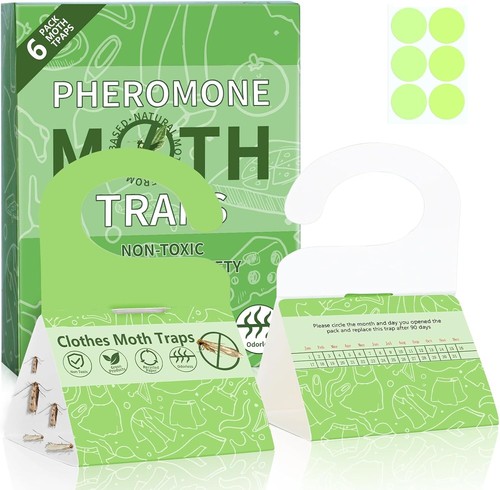 6 Pack Moth Traps for Clothes with Pheromones Attractant Non-Toxic Moth Killer | eBay