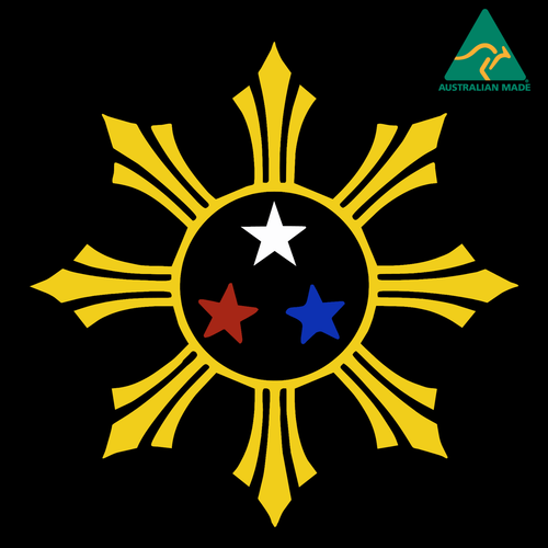 Philippines Star Flag Vinyl Decal Sticker 12 cm x 12 cm | eBay