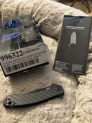 ZT 0450CF Dmitry Sinkevich Flipper 3.25" S35VN Black Blade, Carbon ...