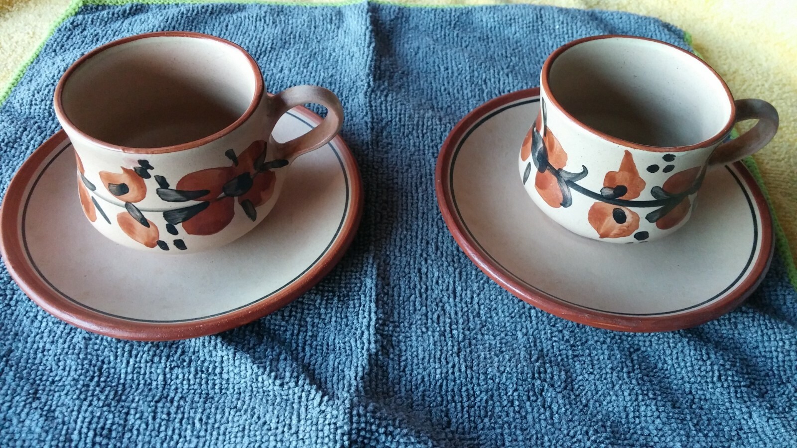 Greek Coffee Set Vintage Hand Made In Greece Set Of Two (Greek Turkish ...