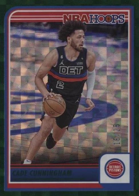 2023-24 Panini NBA Hoops - Cade Cunningham #188 Hyper Green /25 for ...