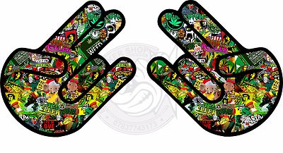 2x STICKER BOMB SHOCKER Funny Car, Window, Bumper DRIFT Vinyl Decal ...