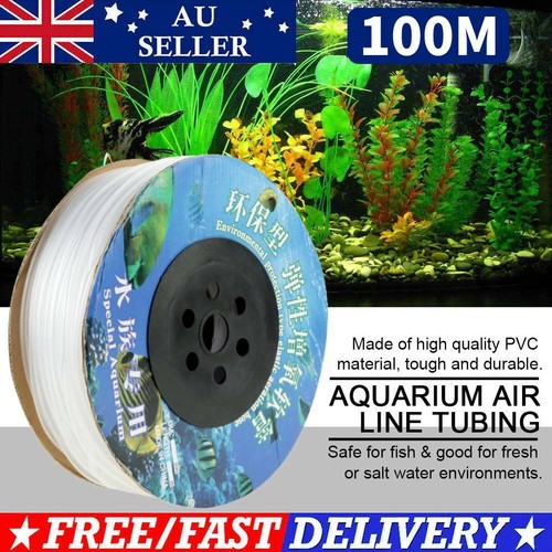100m Aquarium Soft PVC line Hose Air Line Tubing 4mm for Fish Tank ...