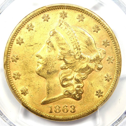 1863-S Liberty Gold Double Eagle $20 Coin - PCGS MS60 (BU UNC ...