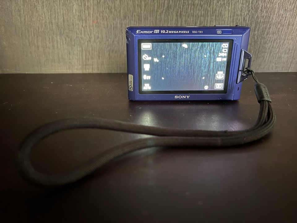 Sony Cyber-shot DSC-TX1 10.2MP Digital Camera-Blue-Carl Zeiss Lens ...