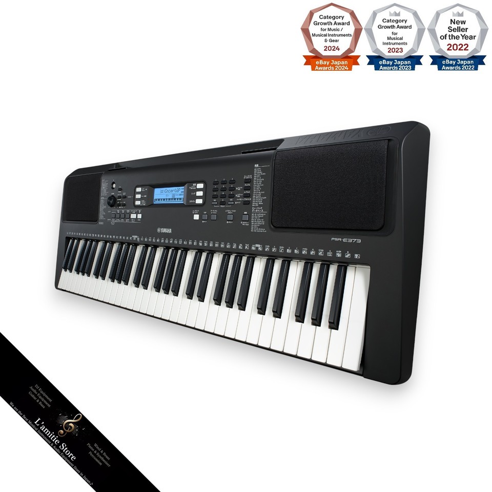 YAMAHA PSR-E373 61-Key Portable Electronic Keyboard Piano PSRE373 PSRE ...