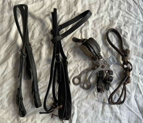 VINTAGE - Horse Ranch Headstalls/Hackamore/Hobbles TACK LOT - Full - NO RESERVE | eBay