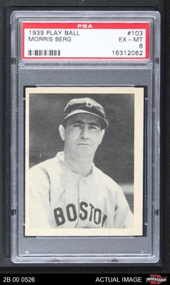 1939 Play Ball #103 Moe Berg Red Sox PSA 6 - EX/MT | eBay