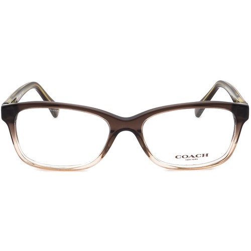 Coach Eyeglasses HC 6089 5400 Olive Brown Gradient Rectangular Frame 51 ...