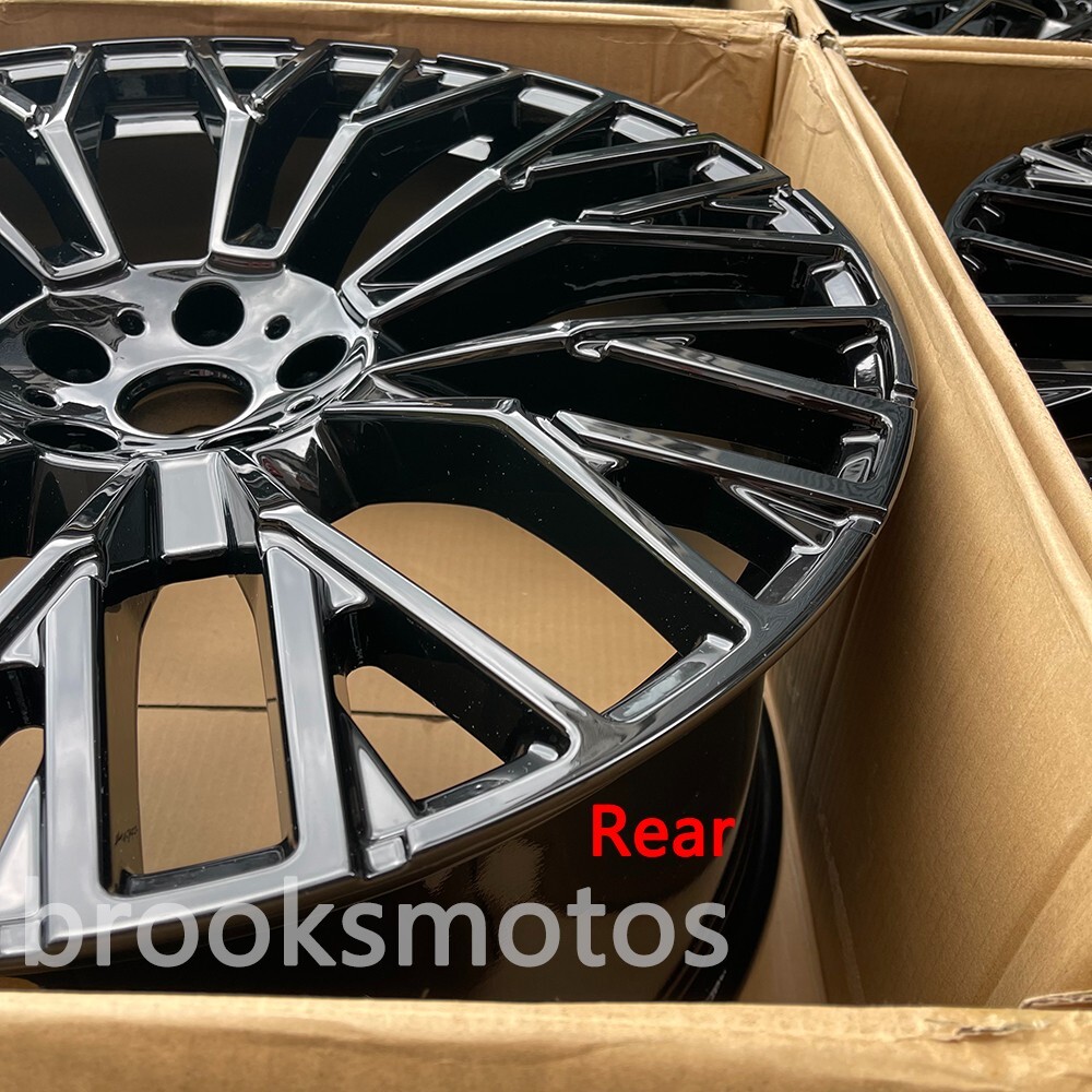 2019+ BMW X5 2020+ X6 22" Gloss Black STYLE Multi Spoke Aluminum RIMS ...