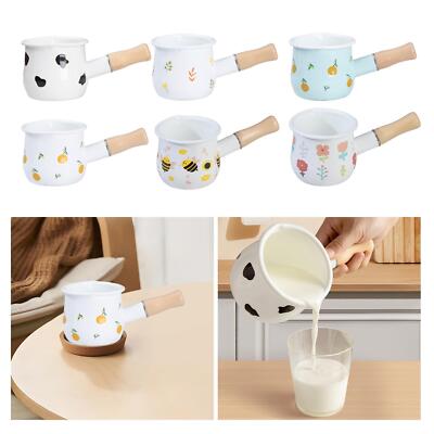 Small Milk Pot, Butter Melting Pot, Heating Oil Pot with Wooden Handle ...