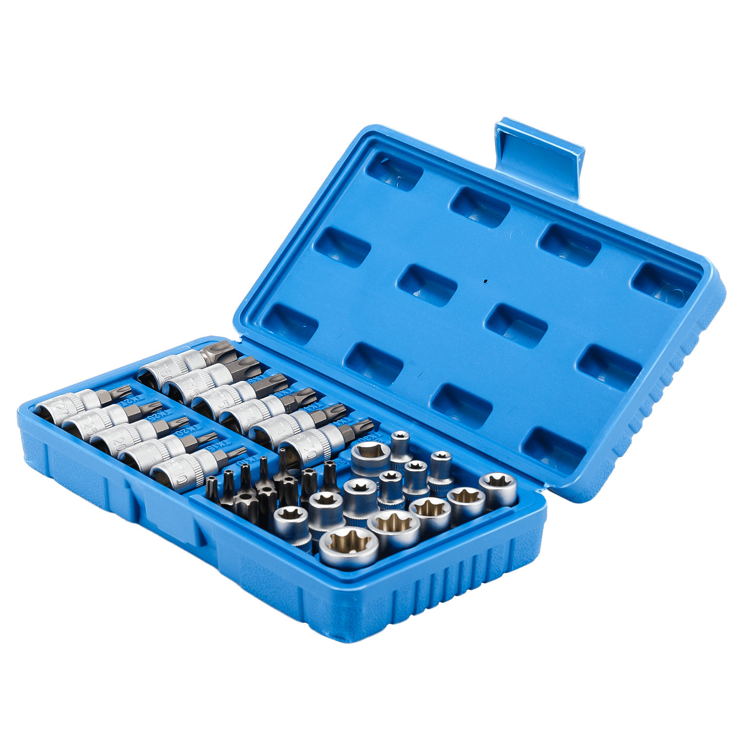 34pcs Torx Star Socket & Bit Set Male Female E & T Sockets with Torx ...