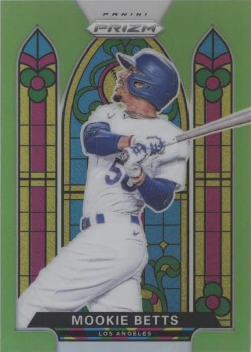 2021 Panini Prizm - Stained Glass Mookie Betts #SG-2 Lime Green Prizm ...