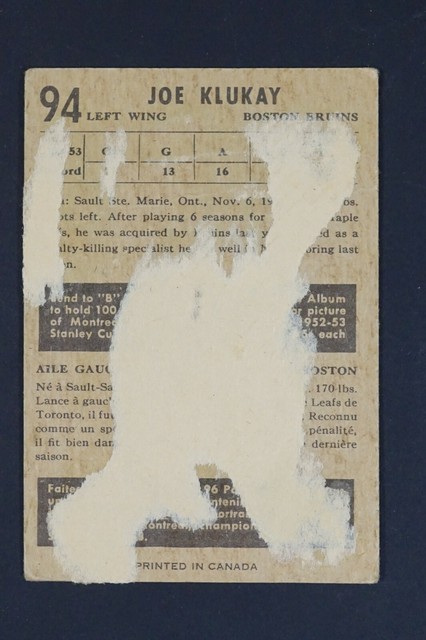 1953-54 Parkhurst - #94 Joe Klukay for sale online | eBay