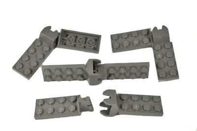LEGO hinge swivel 2x4 plate (4 sets 8 pieces) flat heavy duty 90 deg ...