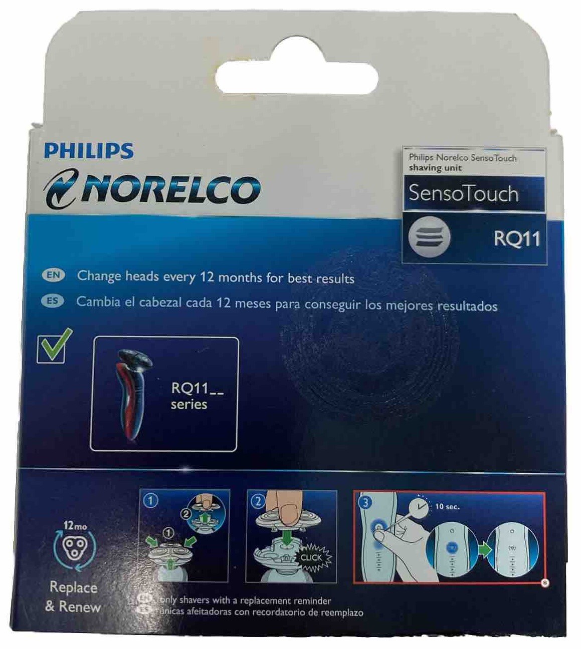 Philips Norelco RQ11 SensoTouch Shaving Head - Black for sale online | eBay