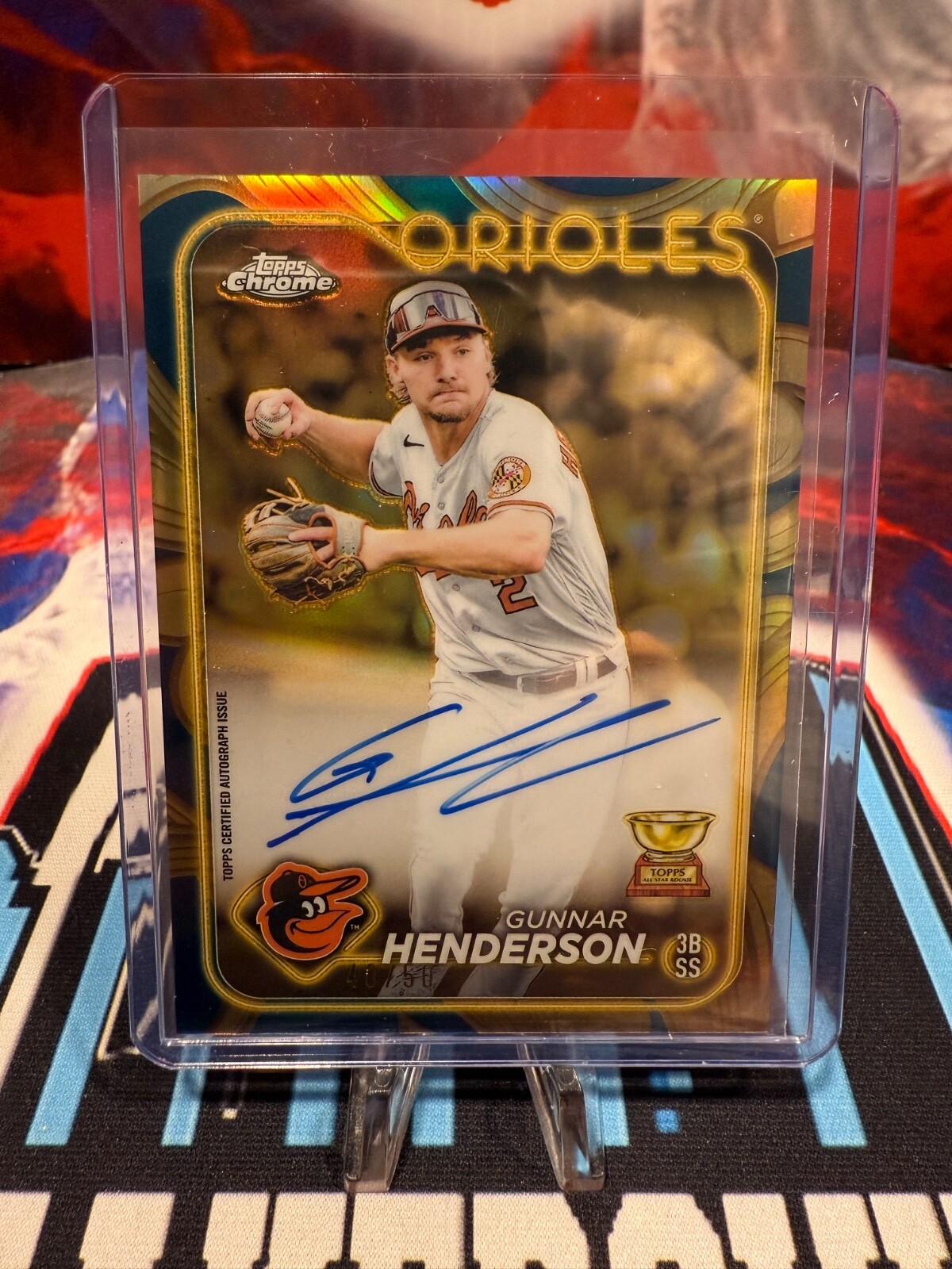 2024 Topps Chrome Gilded - GUNNAR HENDERSON - SP BLUE Autograph ...