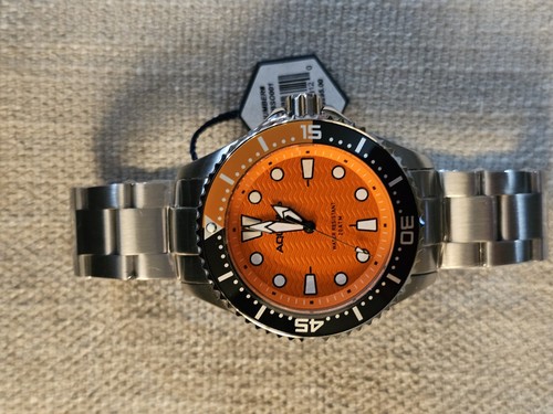 Aquinus Hydrautica ASSQR7BSO001 Divers Watch Orange Face New In Packag ...