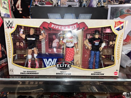 WWE Wrestling Elite Collection Piper's Pit Action Figure 3-Pack Rowdy ...
