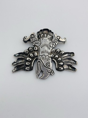 William Spratling Antique Mexican Sterling Silver Aztec Eagle Bird Pin ...