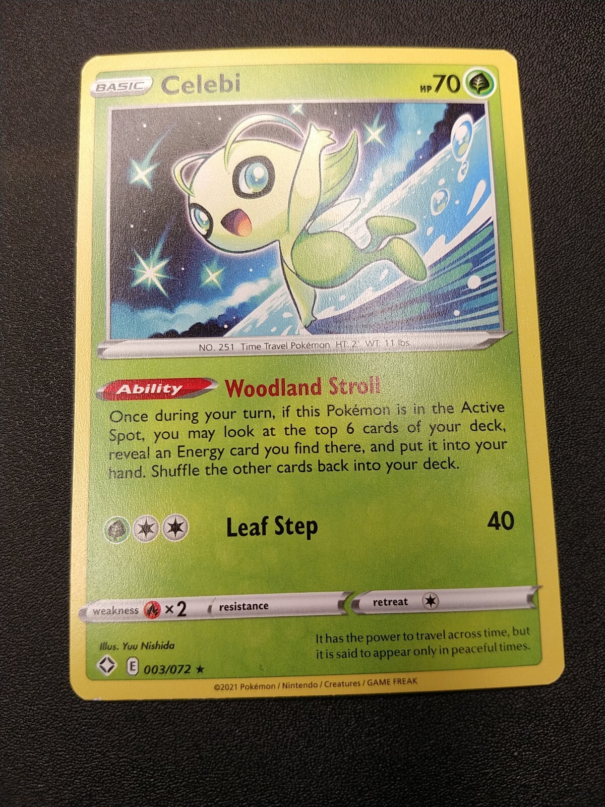 Pokémon TCG Celebi Shining Fates 003/072 Regular Rare | eBay